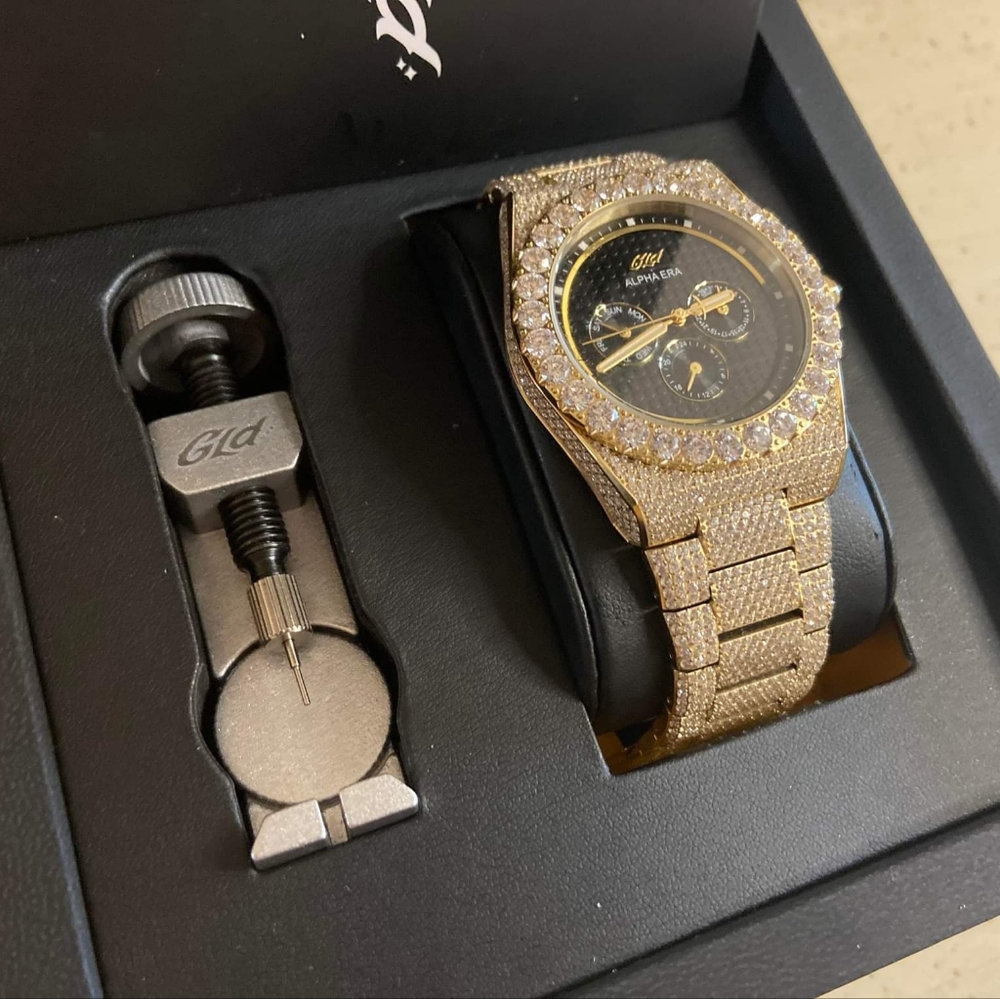Gold Iced Alpha Era Watch - Gem